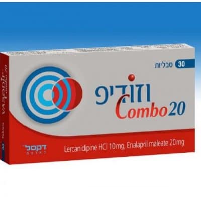 Вазодип, Vasodip Combo таб 20мг, Лерканидипин | Заказать из Израиля ...